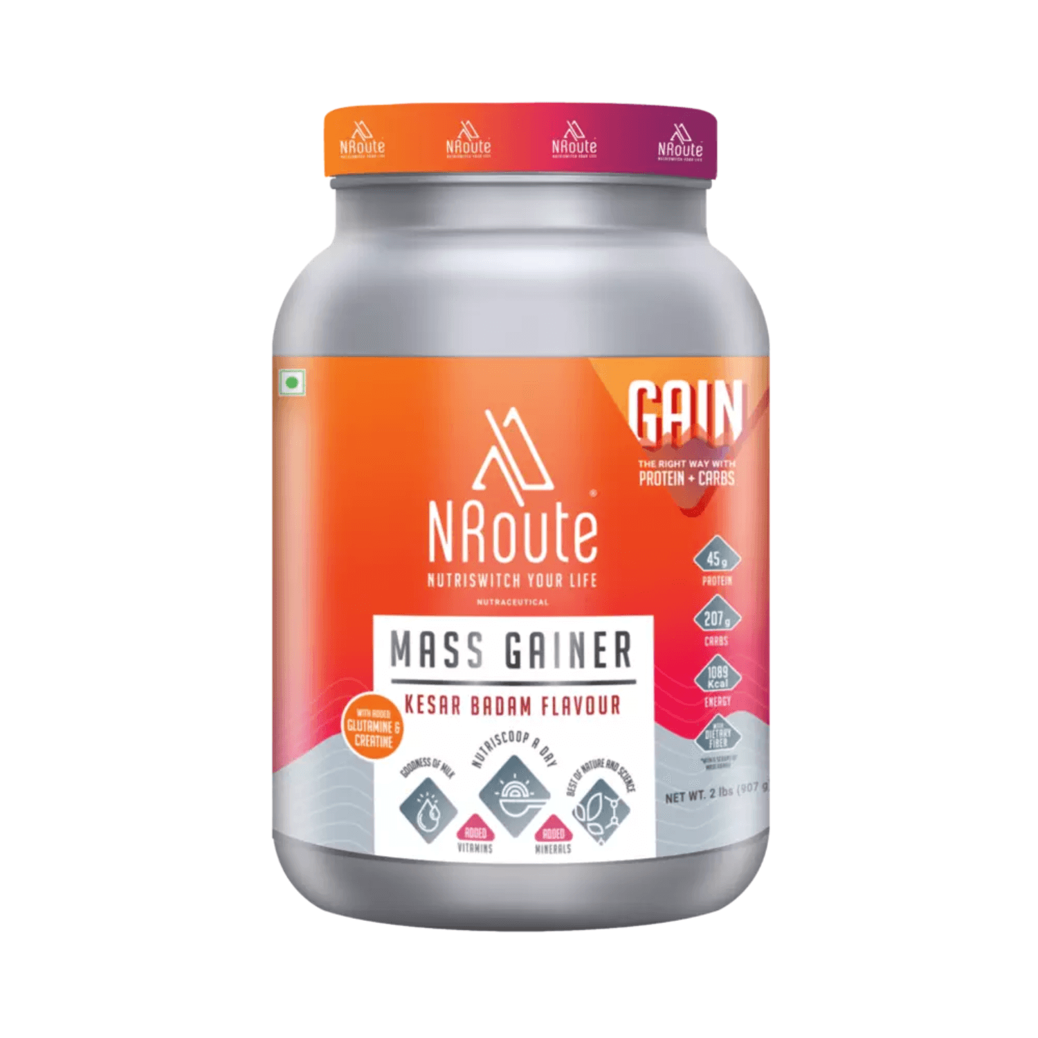 NRoute Mass Gainer (Chocolate), 3 KG. – Project Nutrition